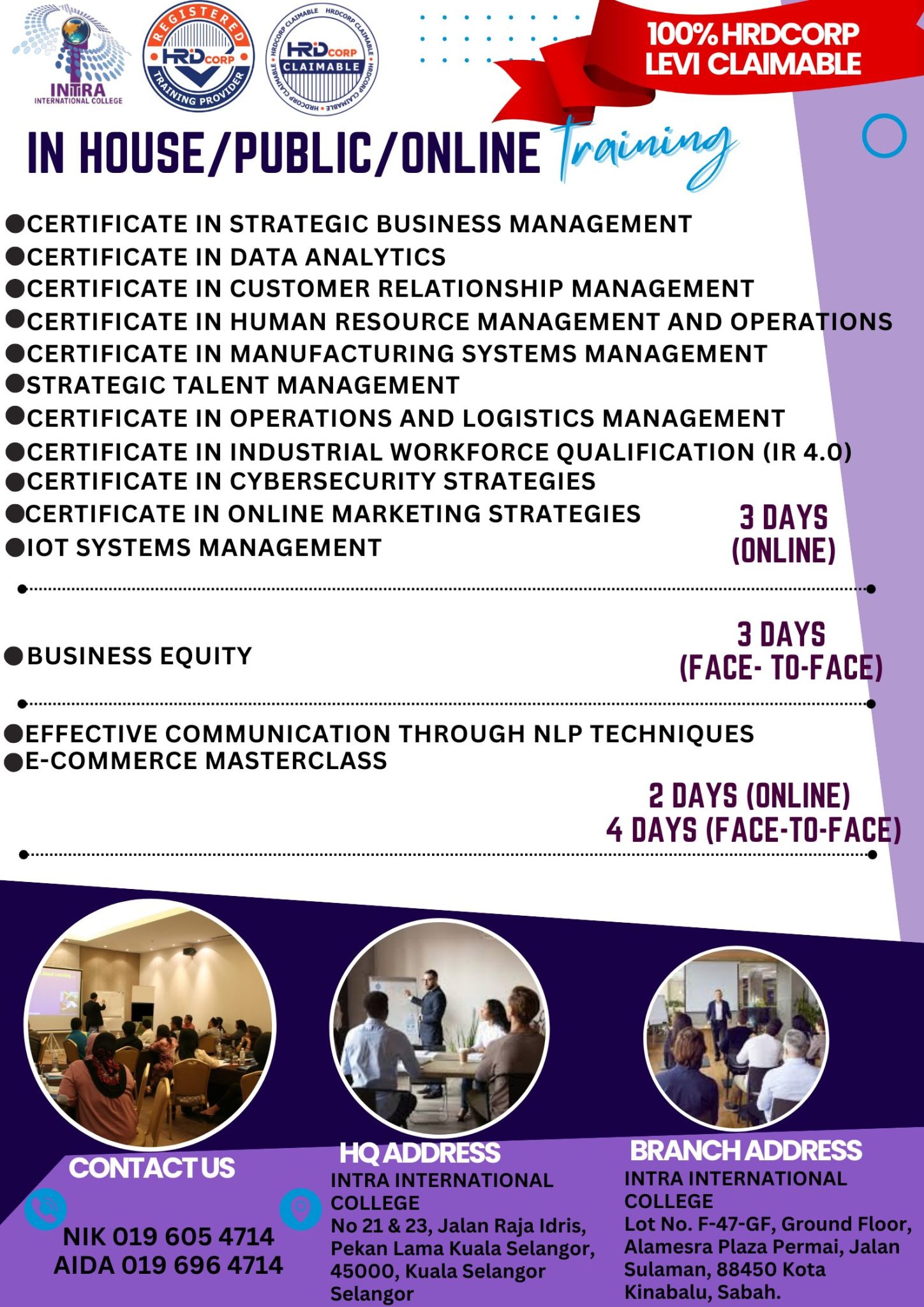 SBL Khas Programmes – Intra International College